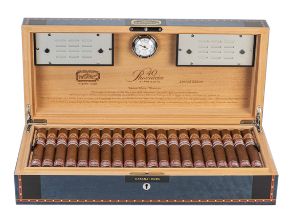 HUMIDOR PHOENICIO 40 ANNIVERSARIO - BLUE - PHOENICIANS - 40 Cigars ...